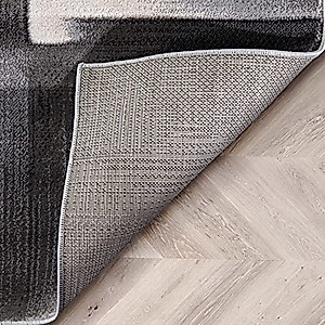 Well Woven Lane Blue Modern Geometric Boxes & Squares Pattern Area Rug 8x10 (7'10" x 10'6")