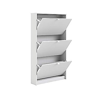 Tvilum Bright 3 Drawer Shoe Cabinet, White