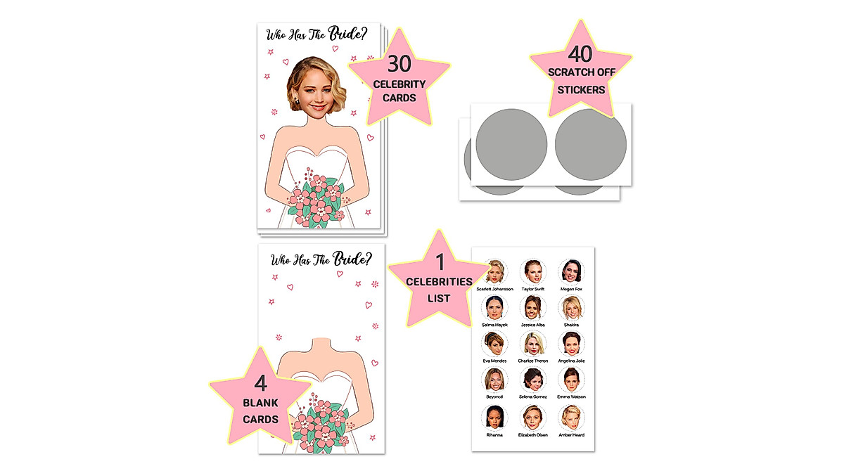 Fun Bridal Shower Games - Who Has The Bride Scratch Off Cards