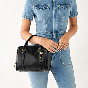 Fossil Women's Carlie Leather Satchel Purse Handbag