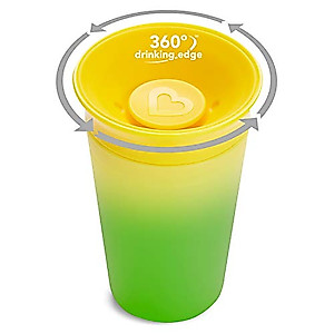 Munchkin® Miracle® 360 Color Changing Sippy Cup, 9 Ounce, 2 Pack, Pink/Yellow
