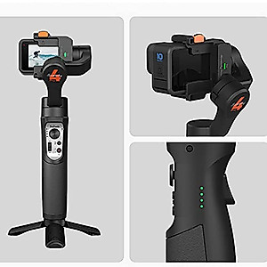 hohem iSteady Pro 4 3-Axis Gimbal Stabilizer for Gopro 11/10/9 8/7/6/5, for Osmo Action and Other Action Cameras - Support Bluetooth & Cable Control,IPX4 Splash Proof with Tripod