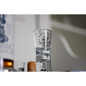 The Office 4 Piece Shot Glass Set (Dunder Mifflin, Prison Mike, Schrute Farms, and Bears, Beets, Battlestar Galactica))