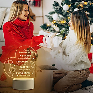 Lunekkh Gifts for Women Friends Kids - Inspirational Night Lamp with Pooh Bear Design - Perfect Gifts for Birthday Christmas Valentines Anniversary Baby Shower, Show Strength and Love