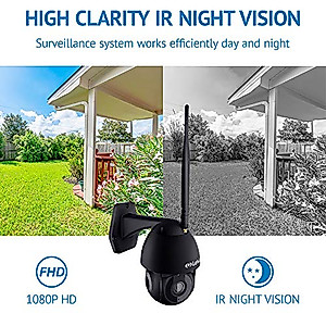 LaView Security Camera Outdoor,1080P HD Wi-Fi Home Security Cameras with Pan/Tilt 360 View,Night Vision,2-Way Audio,IP65,Motion Detection Activity Alert,Easy Set Up,USA Cloud Service with Alexa
