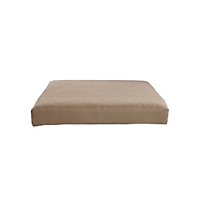 DHP Dana 6 Inch Quilted Twin Mattress with Removable Cover and Thermobonded Polyester Fill, Tan
