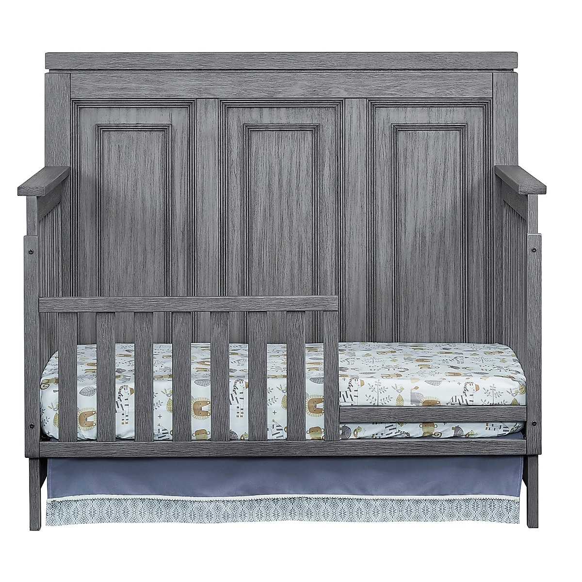 Soho Baby Manchester Crib to Toddler Bed Guard Rail Conversion Kit, Wire Brush Rustic Gray Finish, GreenGuard Gold Certified