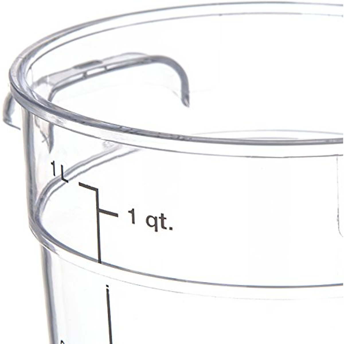 Carlisle FoodService Products 1076107 StorPlus Polycarbonate Round Container, 1 Quart Capacity, Clear (Case of 12)