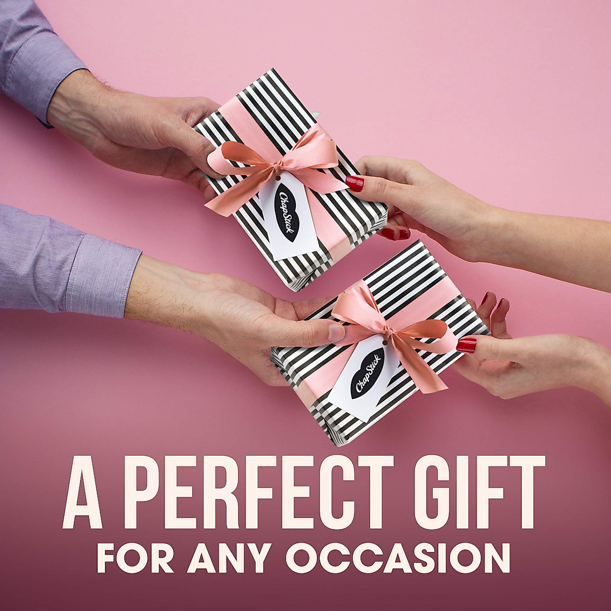 ChapStick Classic Strawberry Lip Balm, 6-Count – Tinted Lip Moisturizer, Juicy & Sweet, 0.15 Oz Ea