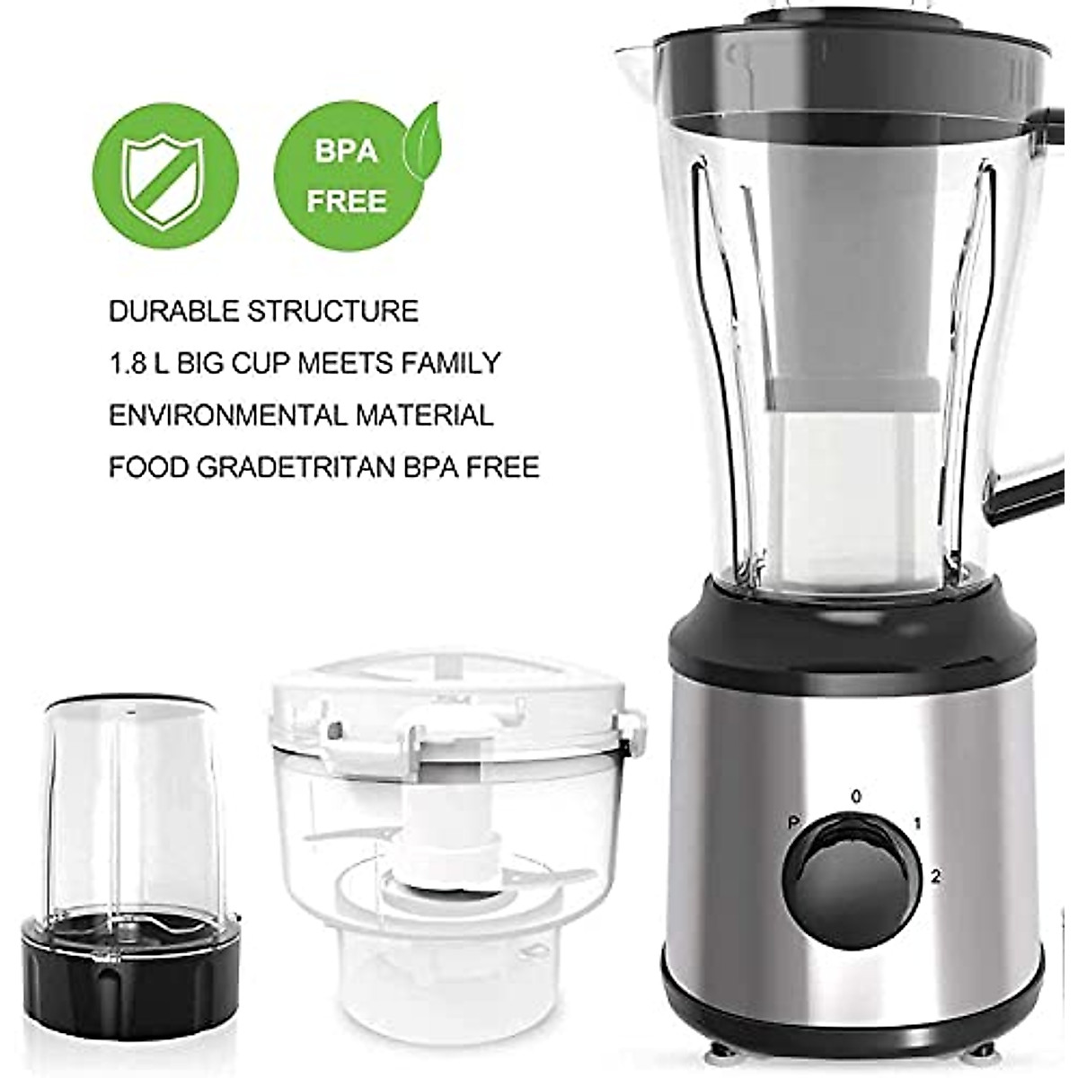 Water cup Electric juicer Blender Blender 22000Rpm High Speed U200BU200Bblender Ice Crusher With 3 Speed U200BU200Bcontrol And 1800Ml Glass Jar 3 Titanium Alloy Blades For Ice ZJ666