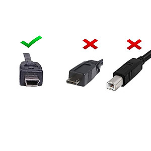 UPBRIGHT Mini USB Data Cable 5V DC Charging Power Cord Compatible with Wilson MobilePro 801240 801241 285225 815225 7684838 Fujitsu ScanSnap S1300 PA03643 Akai LPD8 LPK25 Sylvania SP096 Mini Speaker