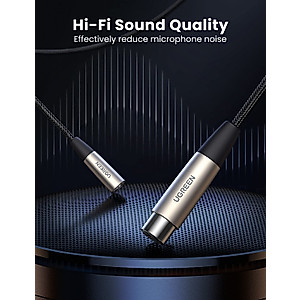 UGREEN XLR Cable, 3FT Microphone Cable Nylon Braided XLR Male to Female Zinc Alloy Wire Compatible with Shure SM Microphone Speaker Mixer Amplifier Audio Device