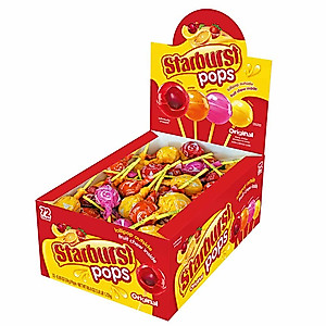Spangler Candy Starburst Original Lollipops, 0.85 Ounce Pops - 72 Count Display Box