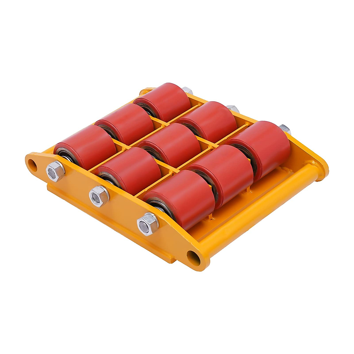 15T Machinery Mover Heavy Duty Machinery Skate Dolly with 9 Rollers Industrial Moving Skate Equipment for Transport of Heavy Machinery and Household Appliances