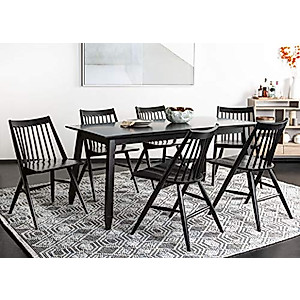 SAFAVIEH Home Collection Brayson Modern Black Rectangle Dining Table