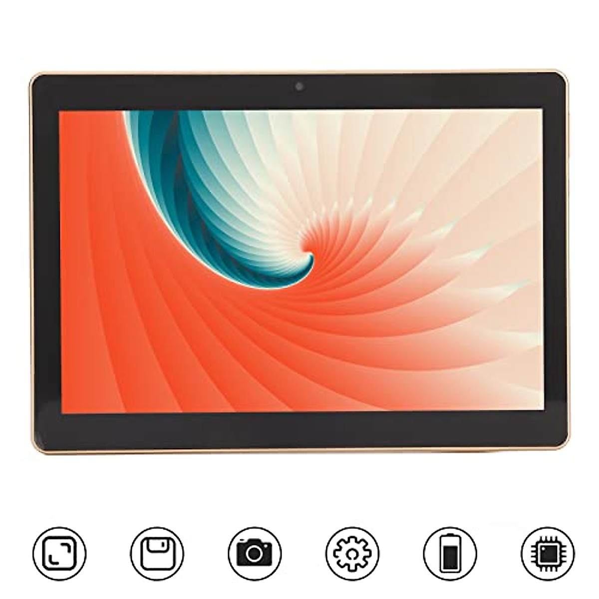 10.1 Inch Tablet for 11, 1960x1080 IPS Display Screen PC Tablet, 6G RAM 128G ROM Portable Tablet, 2.4G 5G WiFi Calling Tablet for Photos, Videos, Music (US Plug)