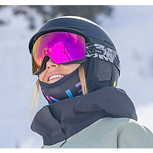 Giro Contour RS Asian Fit Snow Ski Goggles - for Men & Women - Black Wordmark Strap w/VIVID Ember/VIVID Infrared Lenses