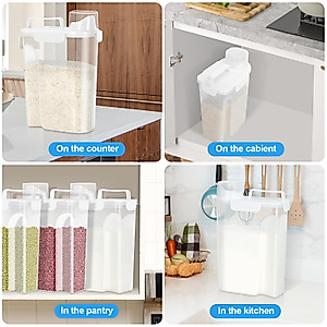 ODOMU 10lbs Rice Cereal Storage Container - Airtight 5L/169OZ Pet Dog Cat Food Dispenser with Large Spout and Cup, BPA-Free Plastic Container for Cereal, Grain, Flour, etc
