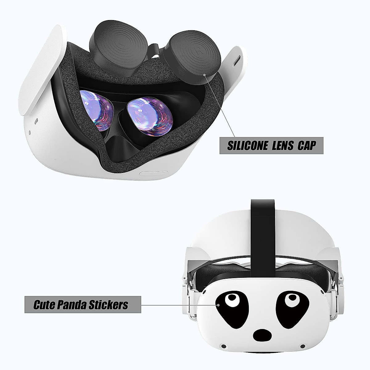 Aixoto Head Strap for Oculus Quest 2/Meta, Updated Adjustable Halo Strap, Replacement for Elite Strap, Less Pressure on Your Face, Comfortable VR Accessories