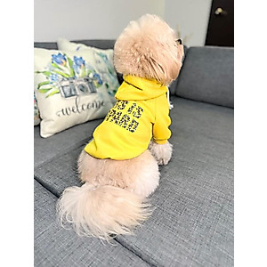 YoPetMax Pet-Parent Matching Leopard Pattern Family Look Pullover Hoodie Sweatershirt for Cat Small Dog Kitten Puppy Dogs&Mommy Outfits Clothes are Sold Separately(XL,Yellow)