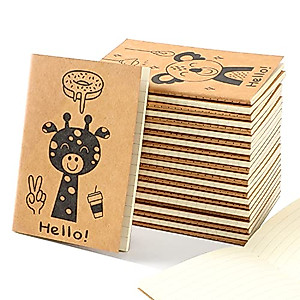Sikao 24 Pack Cute Animals Mini Notebooks for Kids Party Favors, A6 Small Notebooks for Girls Teens, Notebook Bulk for Class Prizes Bag Stuffer, Little Journals for Kids, Happy Mini Journal