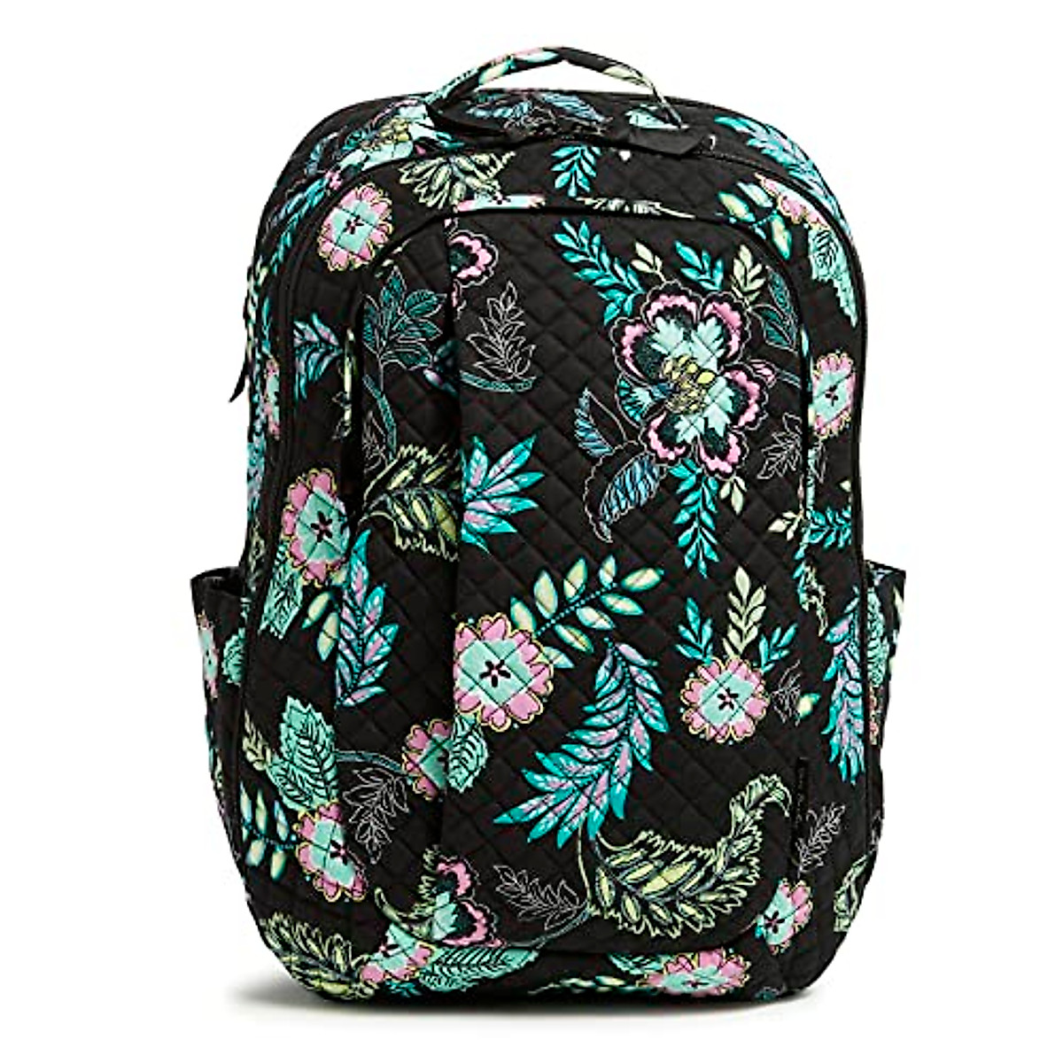 Vera Bradley Women's Cotton Large Travel Backpack Travel Bag, Island Garden - Recycled Cotton, One Size