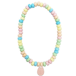 Fruidles Easter Bunny Candy Necklace, Multicolor Fruit-Flavored Chewables for Party Favors (12-Pack)