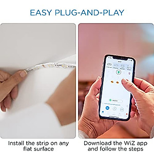 WiZ Connected 9ft Smart WiFi Color LightStrip Base Kit Plus Extension, 16 Million Colors, Compatible with Alexa and Google Home Assistant, No Hub Required