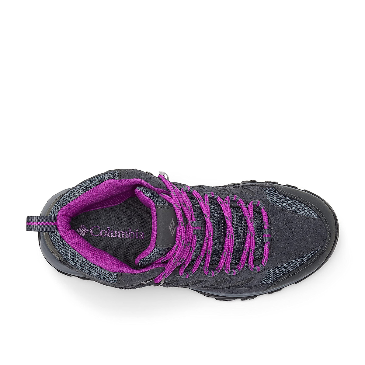 Columbia Womens Crestwood Mid Waterproof Boot Hiking Shoe, Graphite, Bright Plum, 9 US