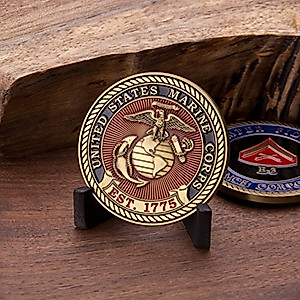 Marine Corps E3 Challenge Coin! USMC LCpl Rank Military Coin. Lance Corporal Challenge Coin! Designed by Marines for Marines - Officially Licensed Product!