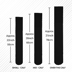 Diamond Star Men's 6 Pack Athletic Tube Socks Running Sports Over The Calf Cushioned Premium Soft Cotton Big and Tall (Black)