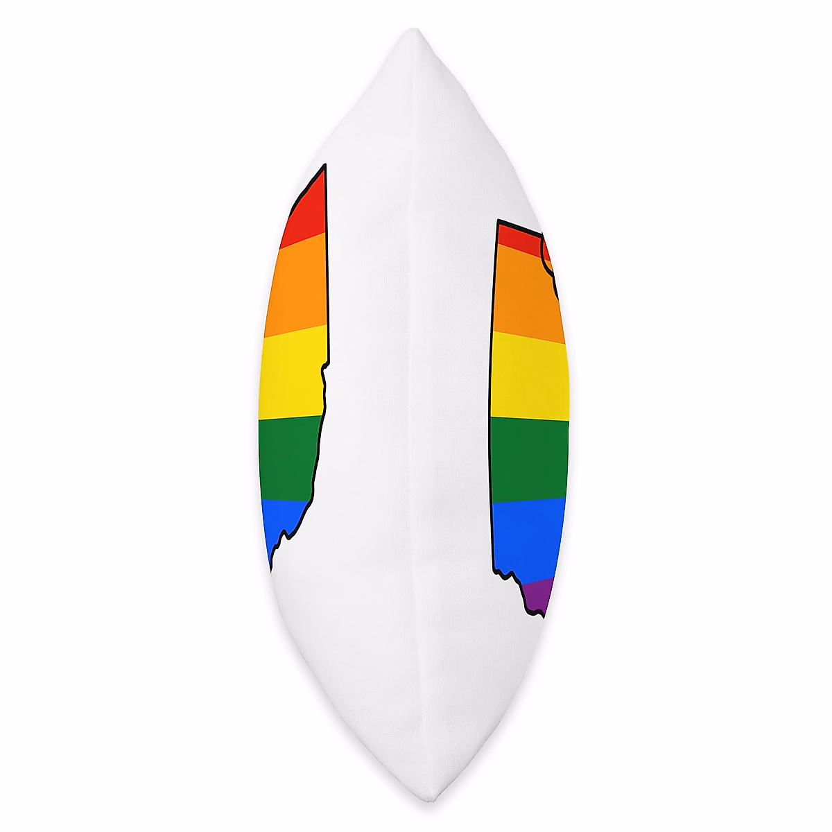 Ohio Map USA State Rainbow Pride Flag Map USA State Ohio Rainbow Flag Pride Month Throw Pillow, 16x16, Multicolor