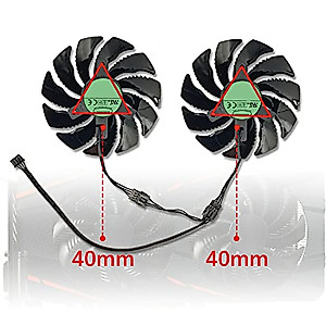 Cavabien 86MM Fan T129215SU TPLD9210S12HH 4Pin Cooling Fan for Gigabyte GTX 1050 1060 1070 960 RX 470 480 570 580 Graphics Card Cooler （FanAA