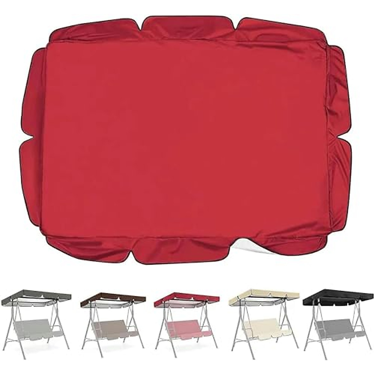 BTURYT Swing Chair Canopy Replacement, Swing Canopy Cover Rainproof Oxfords Cloth 2 and 3 Seater Swing Seat Replacement Awning Canopy Cover for Outdoor Patio Garden