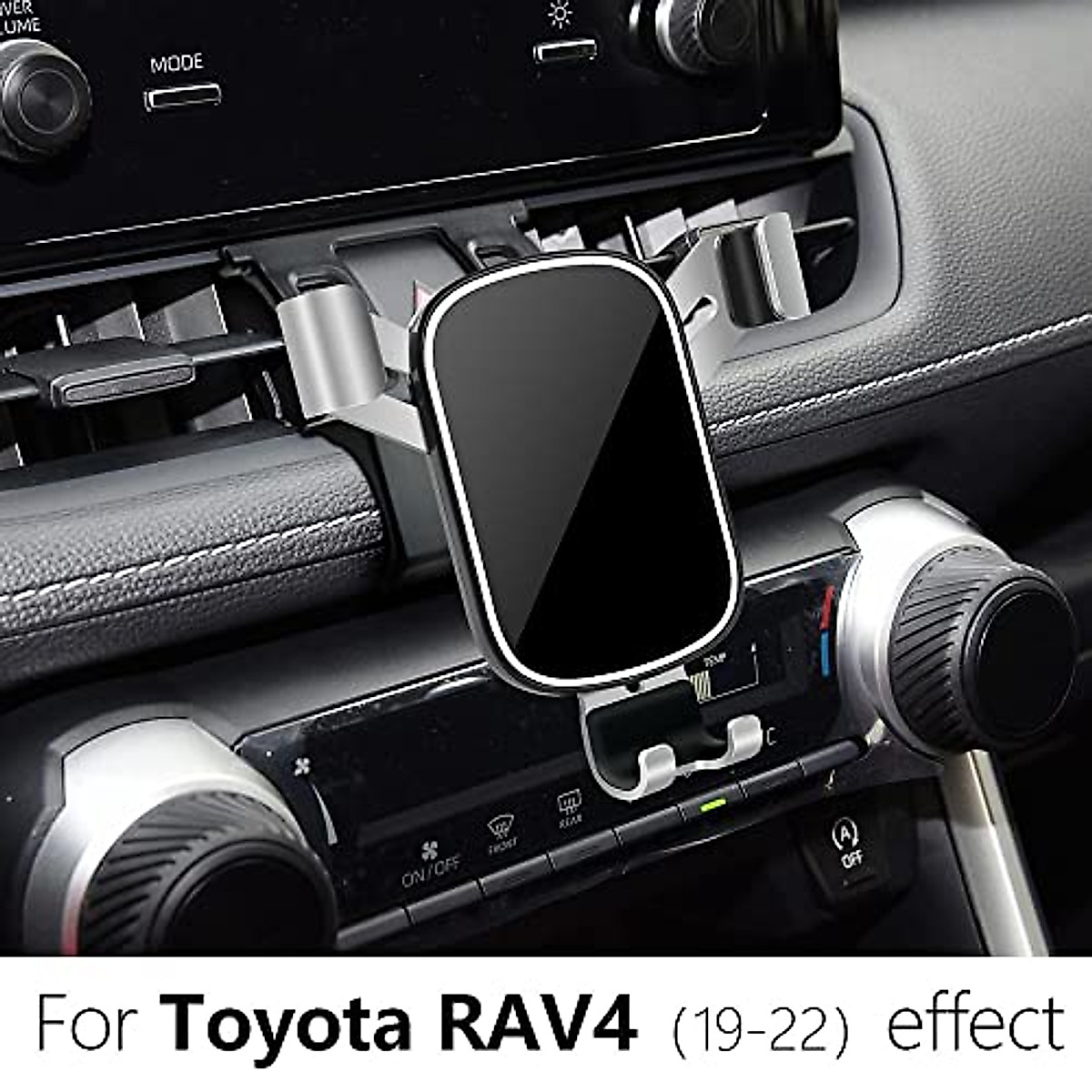 musttrue LUNQIN Car Phone Holder for 2019-2021 Toyota RAV4 [Big Phones with Case Friendly] Auto Accessories Navigation Bracket Interior Decoration Mobile Cell Mirror Phone Mount