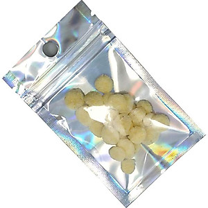 100PCS Clear Airtight Mylar Zip Lock Bags with Hang Hole Resealable Smell Proof Pouch Rainbow Aluminum Foil Packaging Bags Food Storage (10.5x15 (4.1x5.9 inch))