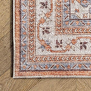 nuLOOM Sky Machine Washable Global Inspired Runner Rug, 2' 6" x 8', Rust