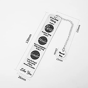 Boss Appreciation Gifts Bookmark for Boss Day Women Men Office Retirement Leaving Going Away Gifts for Female Male Thank You Gift Boss Lady Mentor Supervisor Leader Birthday Gifts Coworker Employee