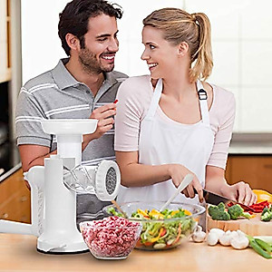 LHS Manual Meat Grinder, Heavy Duty Meat Mincer Sausage Stuffer, 3-in-1 Hand Grinder with Stainless Steel Blades for Meat, Sausage, Cookies, Easy to Clean