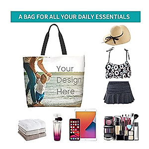 Custom tote bag for Man Women Design Your Own Gift Wishes Add Your Name Your Text Custom Tote Bag Custom Handbag Lightweight