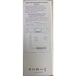 USB C to RJ45 Ethernet LAN Network Adapter + Aluminum USB Male to USB C Female Adapter Compatible with MacBook Pro Air iPad Surface Book Chromebook Dell XPS Galaxy S23