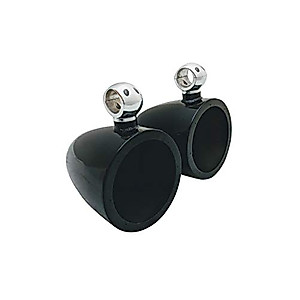 Krypt 8" Aluminum Wakeboard Tower Speaker Enclosure for JL 880, PM282,TS-MR2040, NK1-120L, XS-808, SW808, Revo-8, Audio Stereo for ATV, UTV, Quad, Jeep, Boat, Tubing Clamp 1.25-3 inch (Black)