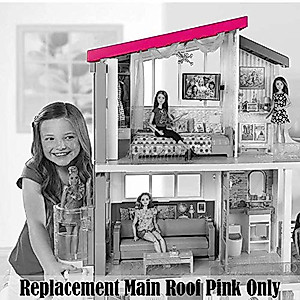 Replacement Parts for Barbie Dreamhouse - Barbie Doll Dream House FHY73 & FHY74 ~ Replacement Main Roof ~ Pink