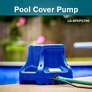 Little Giant Select Series LG-APCP1700 1/3 HP, 1745 GPH, Automatic, Submersible, Swimming Pool Cover Pump with 25-Ft. Cord, Dark Blue, 14942691