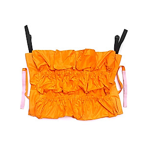 QWORK Trash Can Caddy Bag, 10 Pockets Commercial Cleaning Caddy Bag, Fit 32-50 Gallon Can, Round Trash Bag Holder, Garbage Bin Caddy Organizer, Yellow