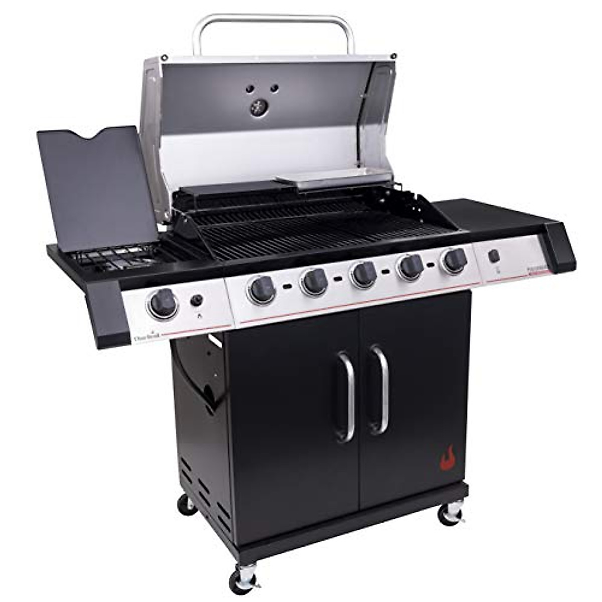 Char-Broil 463468021 Performance TRU-Infrared 5-Burner Cabinet-Style Liquid Propane Gas Grill, Stainless/Black