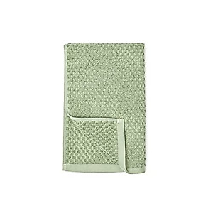 Amazon Basics Odor Resistant Textured Hand Towel, 16 x 26 Inches - 6-Pack, Green