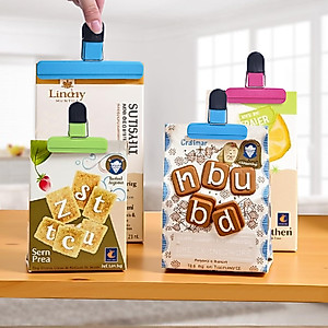 9Pack Large Chip Bag Clips - Assorted Sizes Food Bag Clips Plastic Heavy Seal Grip