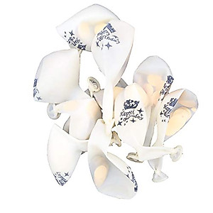 10pcs Gold Confetti Balloons，12 inches Happy Birthday Sign Party Balloons with Golden Rose Paper Confetti for 60th Anniversary Birthday Party