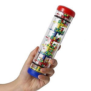 Rainmaker 8 inch Mini Rainstick for Babies Rattle Tube Rain Stick Shaker Music Sensory Auditory Instrument Toy for Baby Child Girl (8 inch)